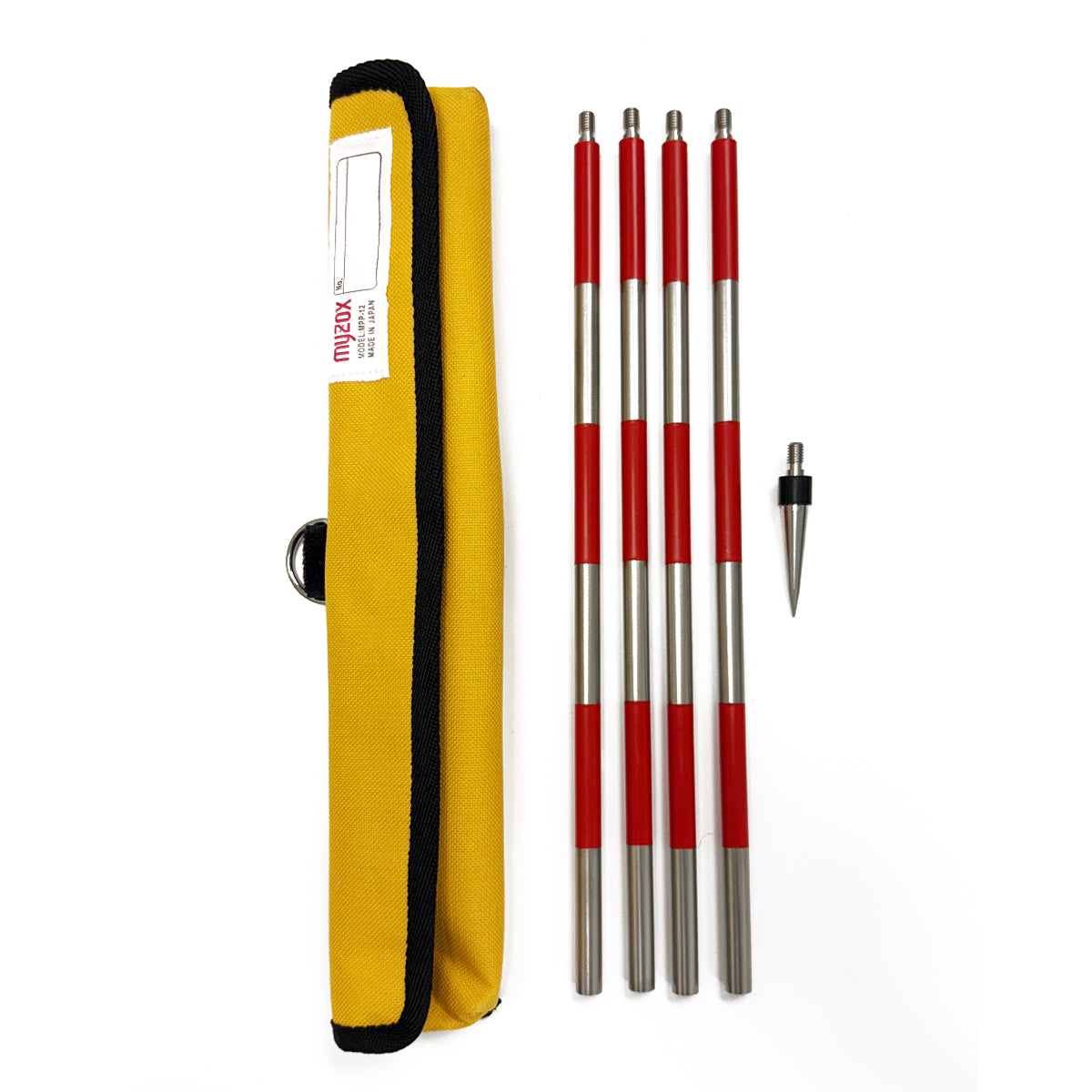 Myzox 9mm Mini Prism Pin Pole Set 1200mm — Trig Instruments NZ