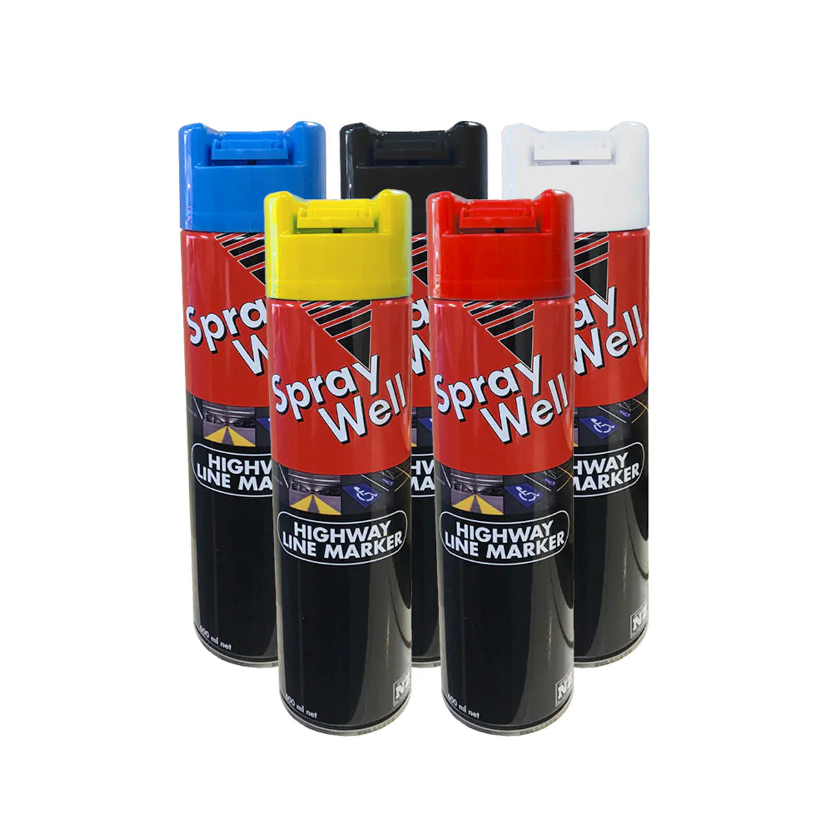 SprayWell Highway Line Marker Paint - 600ml Upsidesown Cans - Carton o ...