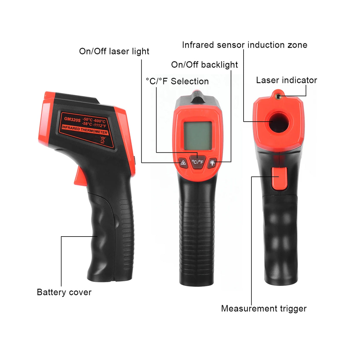 Gun style IR Infrared Thermometer Contactless — Trig Instruments NZ