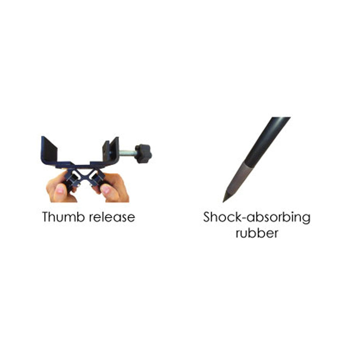 Myzox Level Staff Bipod - Push Button Release — Trig Instruments NZ